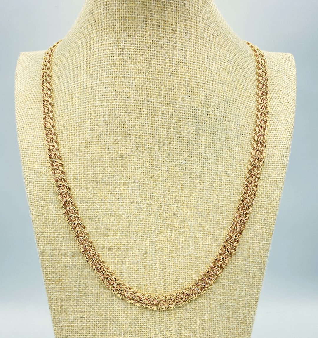 Vintage Monet Necklace, Monet Gold Chain Link Necklace, Monet Chain ...