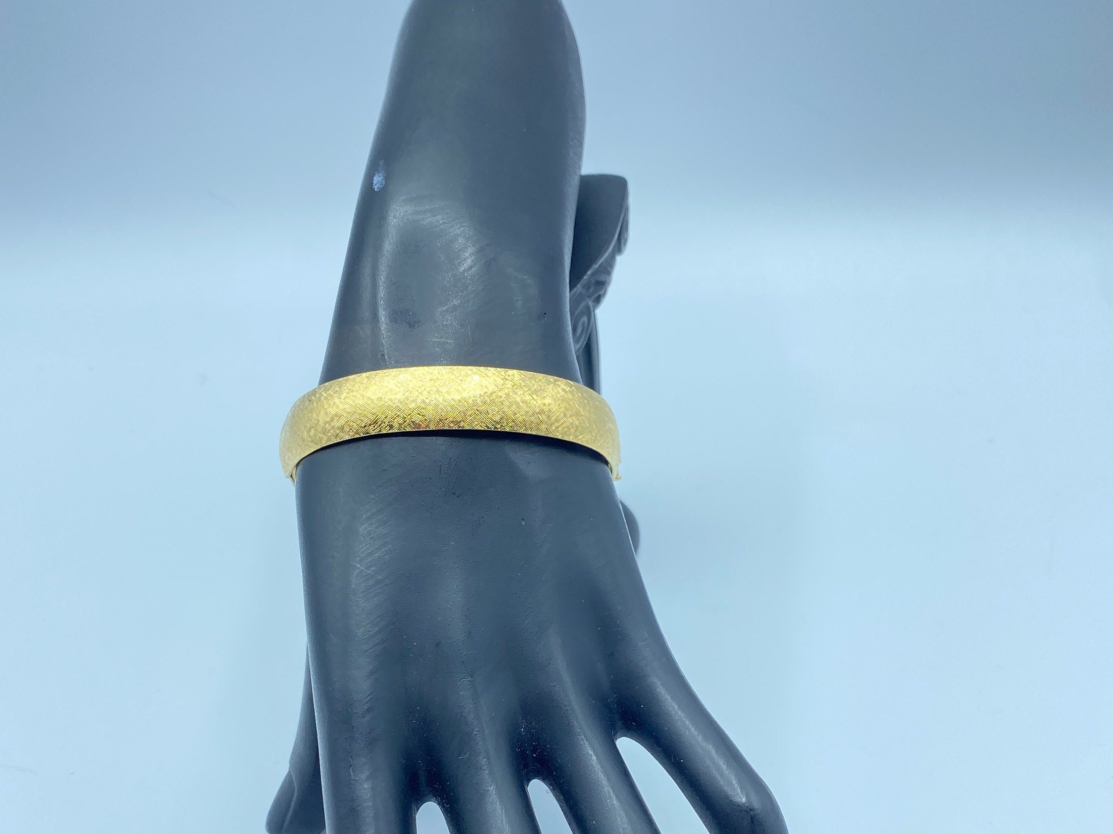 Vintage Monet Bracelet, 70s Monet Bracelet, Monet Brushed Gold Tone ...