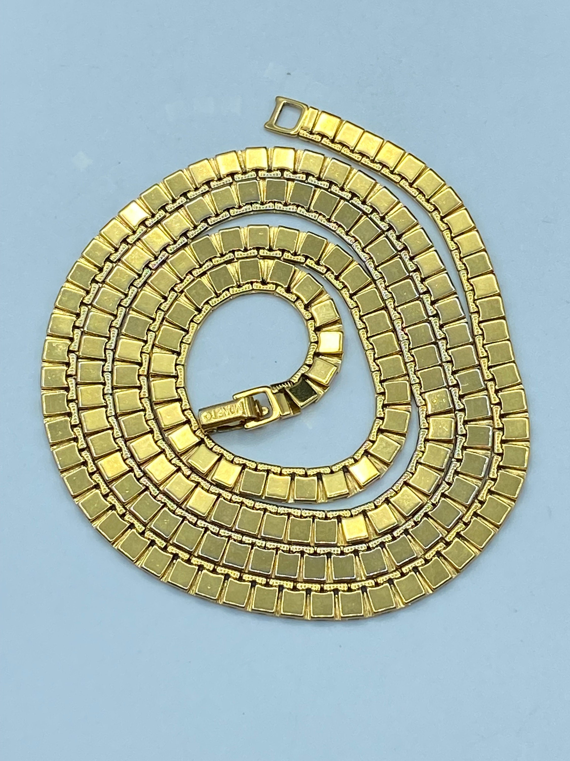 Vintage Monet Chain Necklace, Monet Gold Tone Chain, 70s Monet Necklace ...