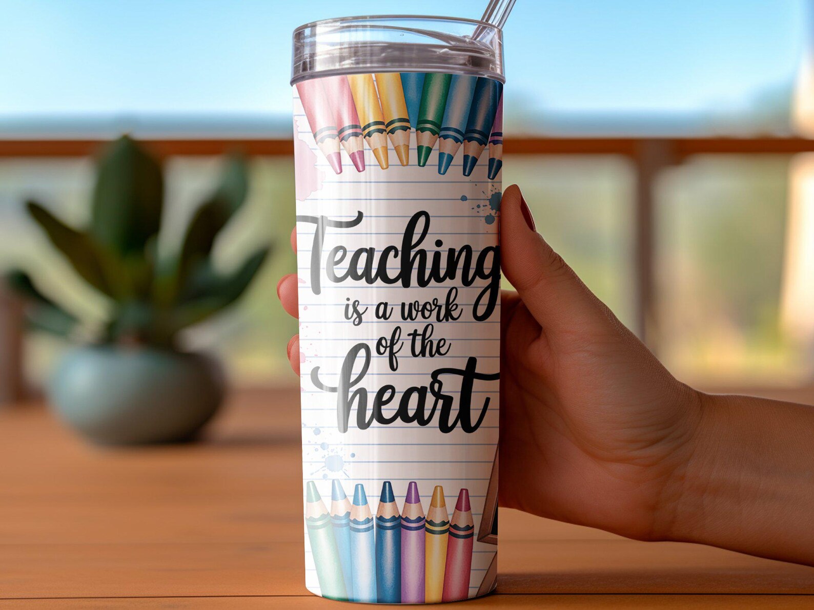 Teacher 20oz Skinny Tumbler Sublimation Design Teacher Appreciation ...