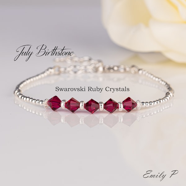 July Birthstone Crystal Bracelet - Etsy