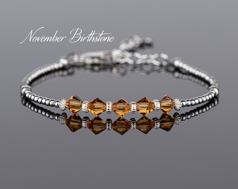 November Birthstone Wish Bracelet Topaz Birthstone - Etsy UK