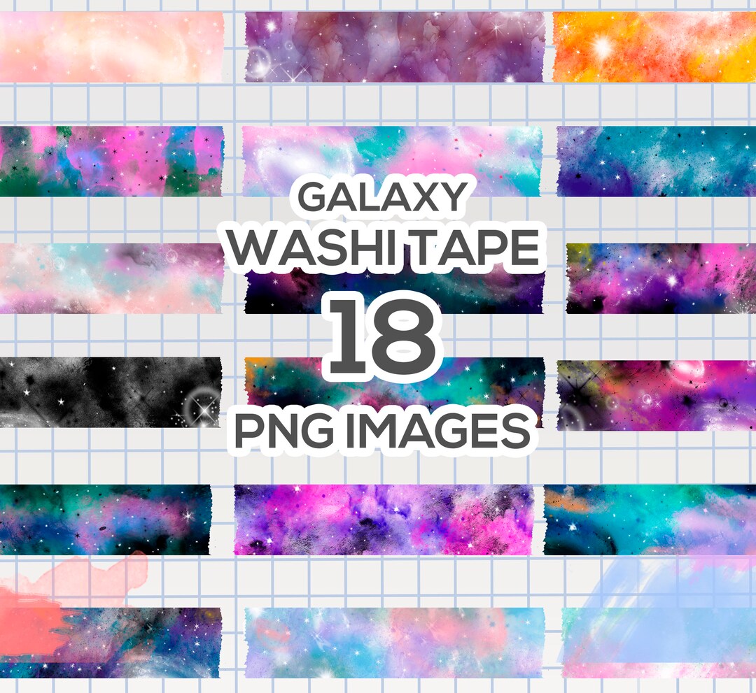 Digital Washi Tape, Galaxy Washi Tape Clipart - Etsy