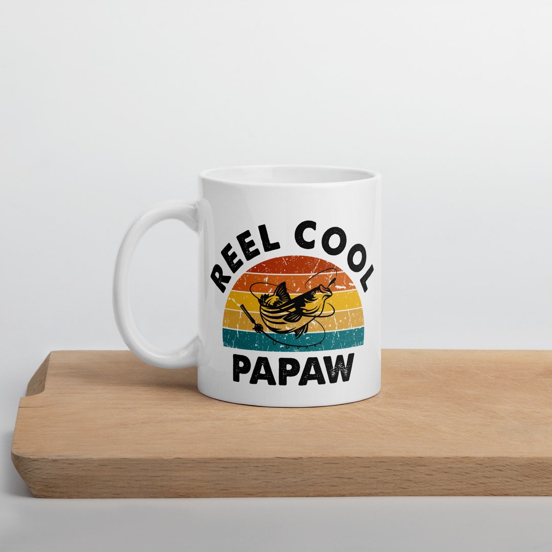 Reel Cool Papaw Coffee Mug, Coffee Mug for Papaw, Gift for Papaw, Bass ...