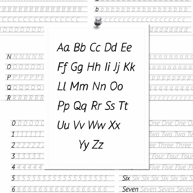 Simple Font Alphabet Tracking Lettering practice worksheets | Etsy