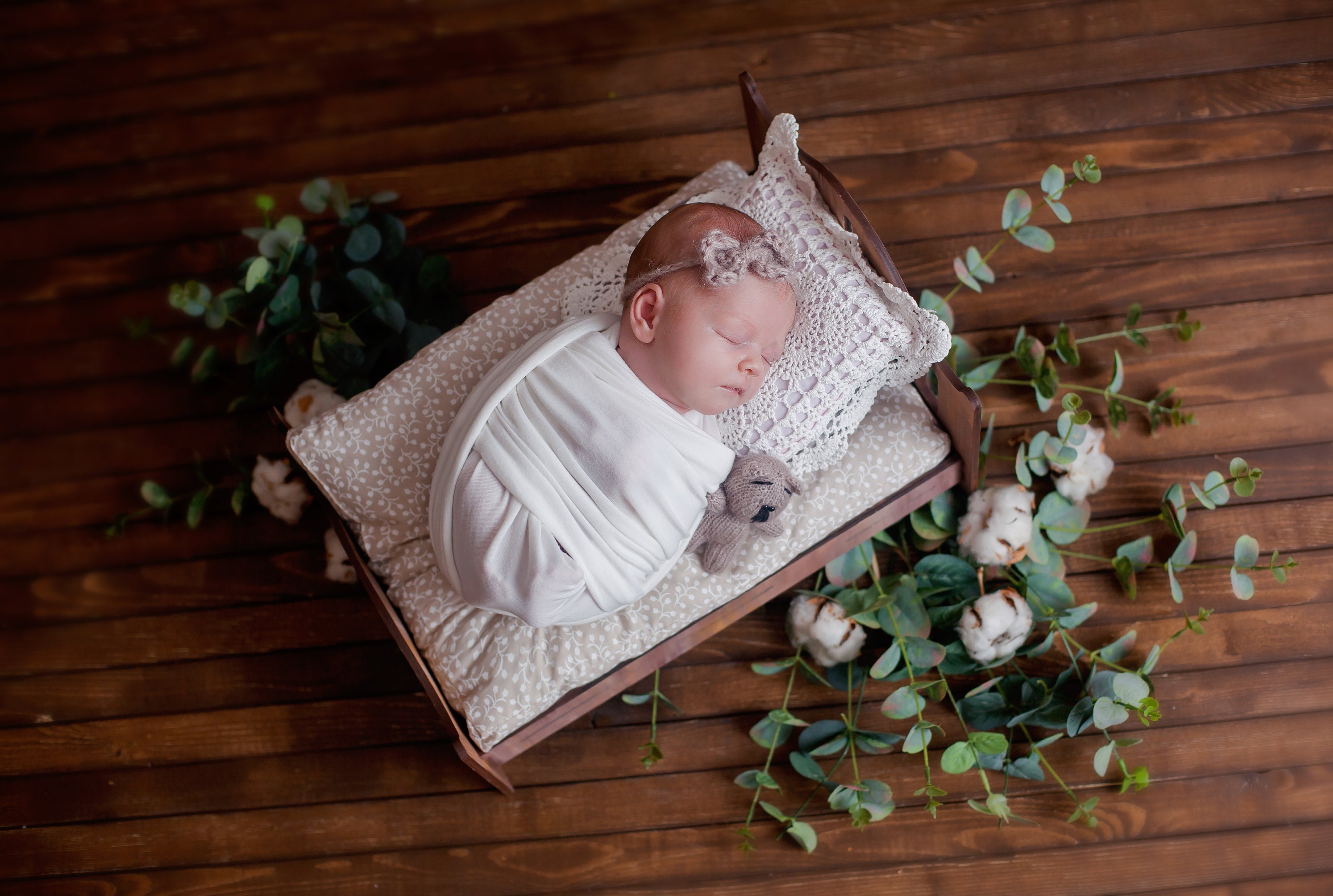 Newborn Bed Photography Prop, Baby Photo Prop, Doll Furniture, Doll Bed ...