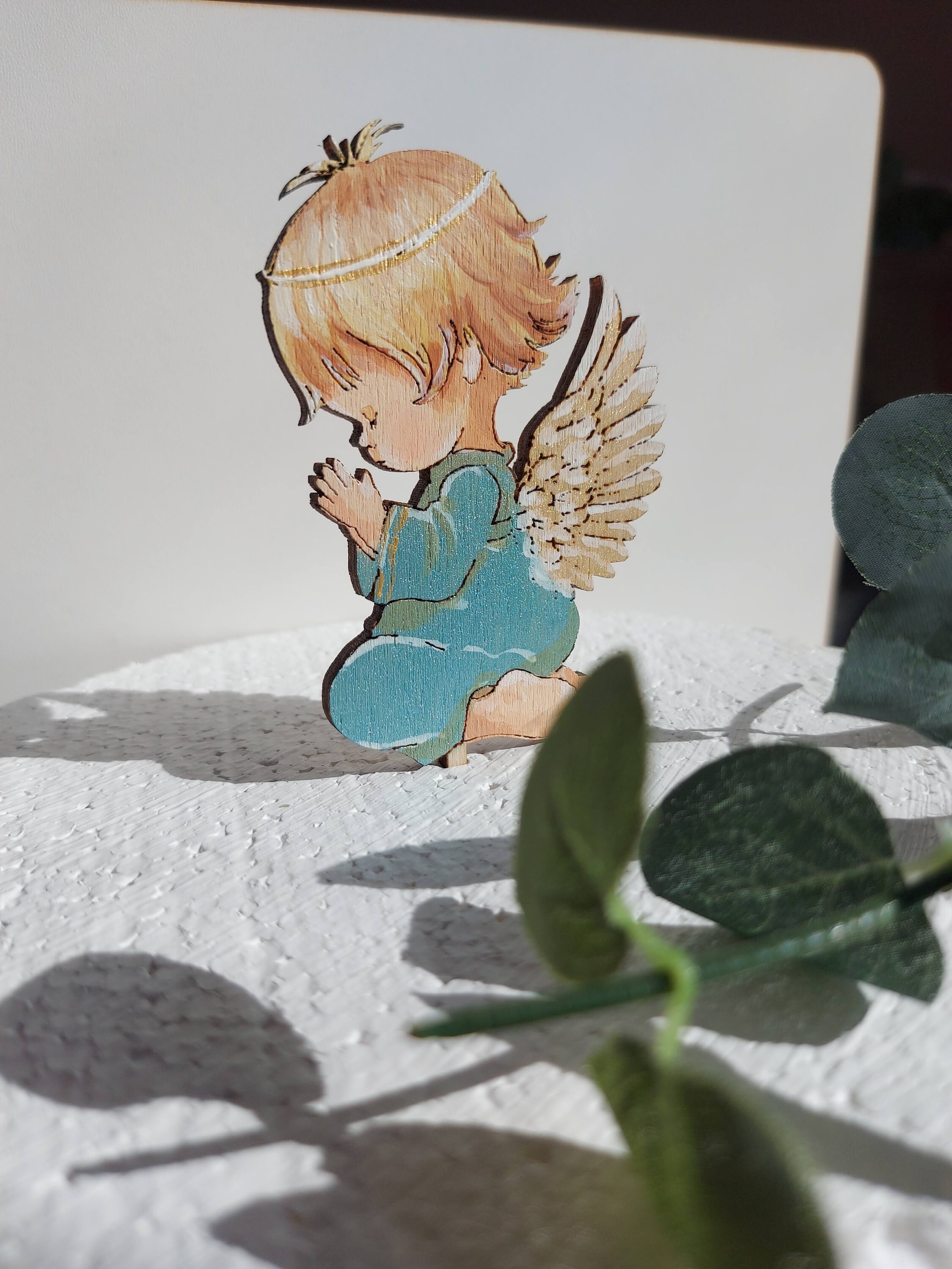 Baptism Cake Topper, Angels Cake Topper, Baptism Topper, Artist Angel ...