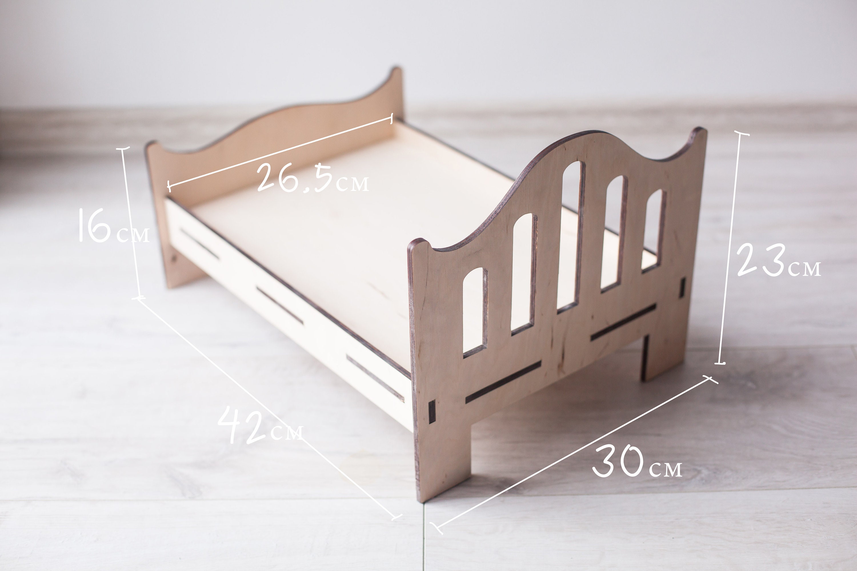 Newborn Bed Photography Prop, Baby Photo Prop, Doll Furniture, Doll Bed ...