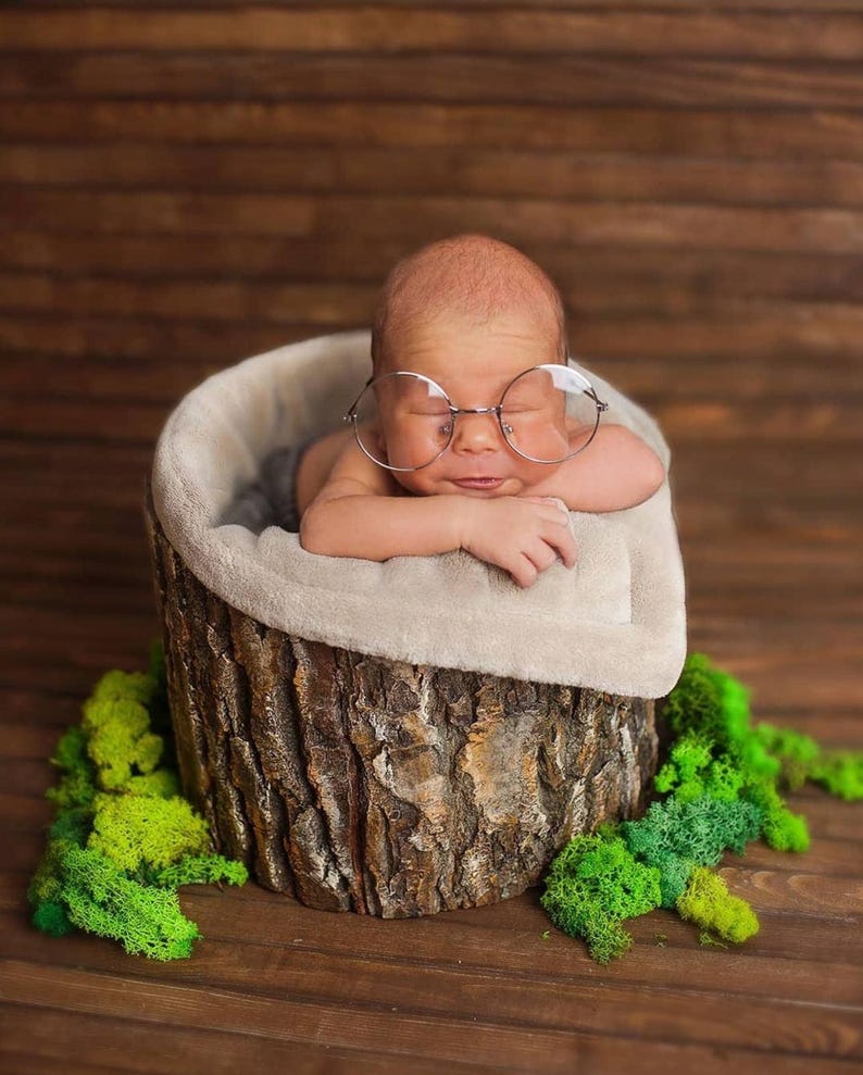 Newborn Stump Photography Prop, Baby Photo Prop, Wooden Posing Stump ...