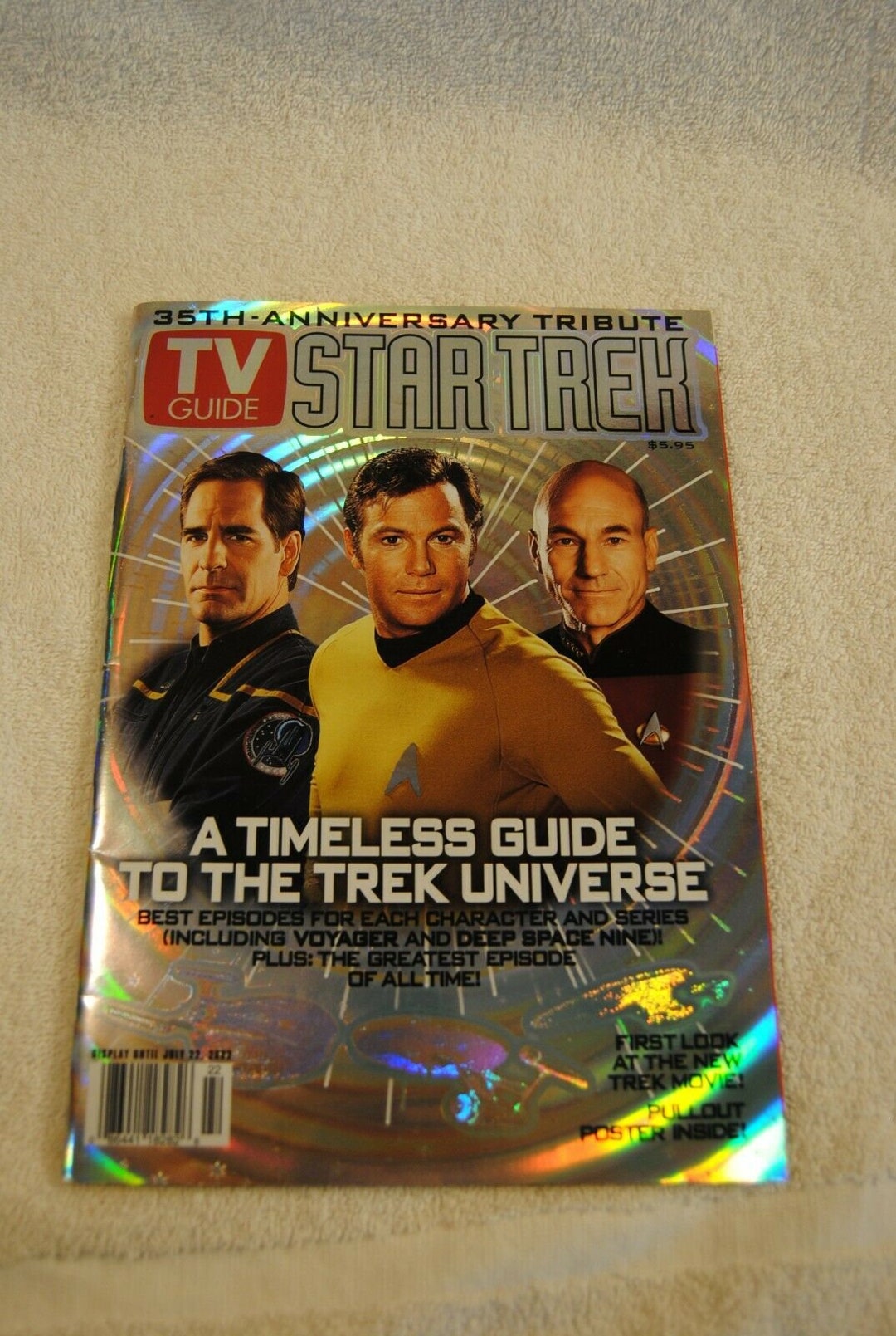 TV Guide Star Trek 35th Anniversary 2002 Pull Out Poster Hologram Cover ...