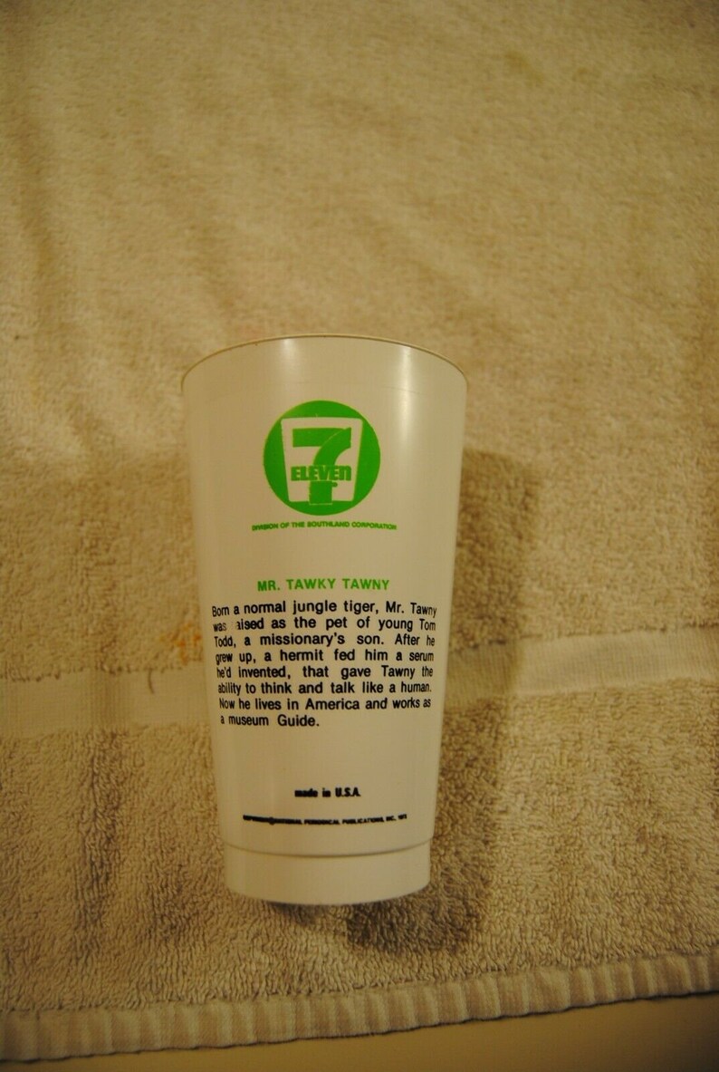 Dc Comics Mr.tawky Tawny Rare 7-11 Slurpee Cup Vintage 1973 - Etsy