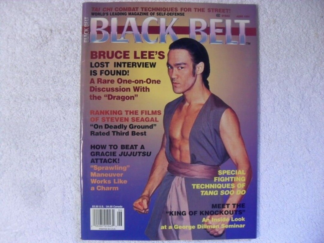 RARE Black Belt June 1994 Magazine Bruce Lee's LOST Interview Tang ...