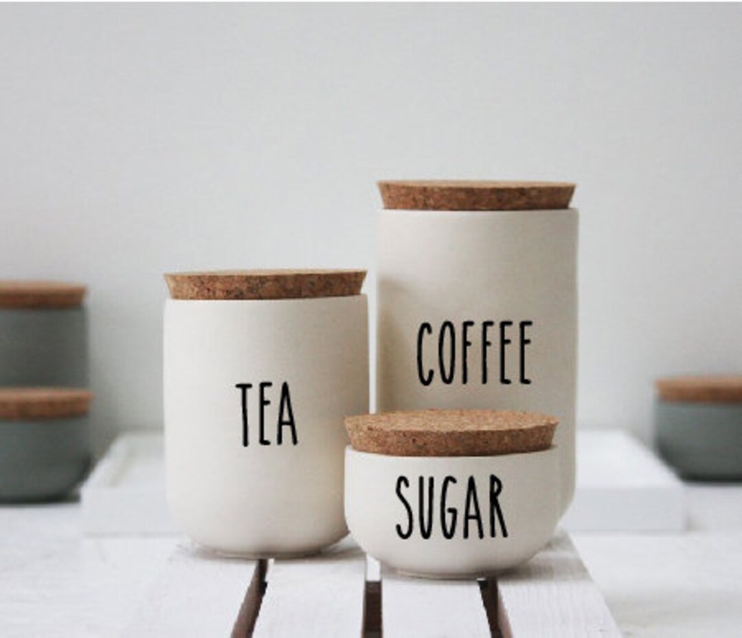 Rae Dunn Inspired Labels, Food Decals, Kitchen Labels, Rae Dunn Kitchen ...