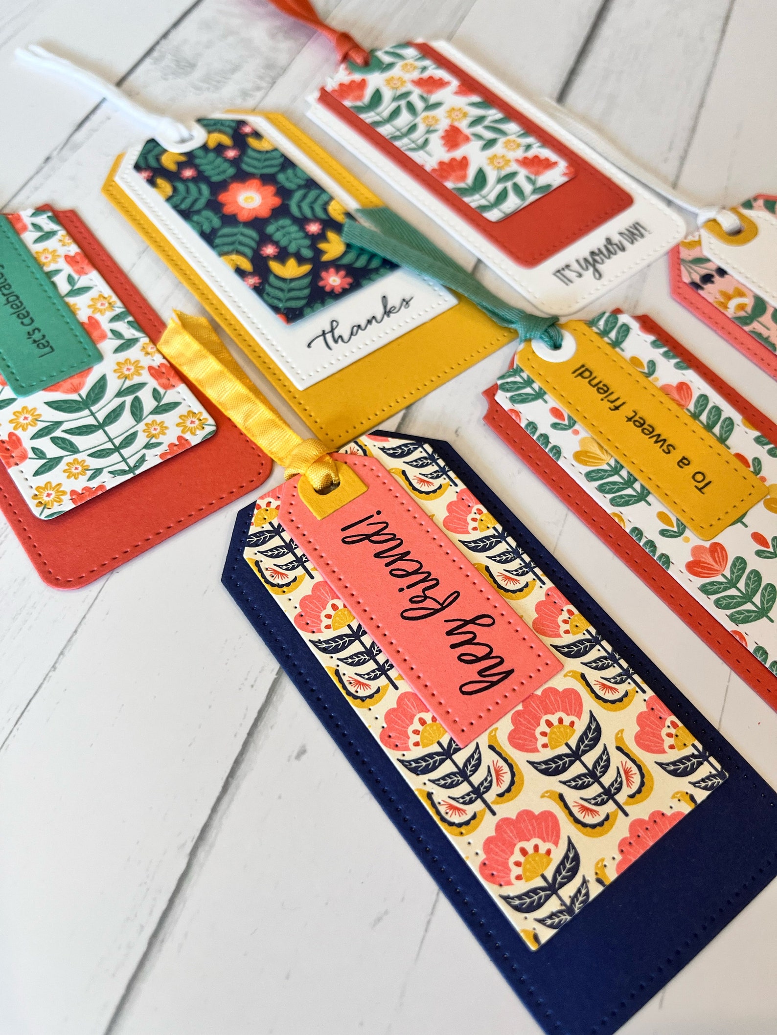 Gift Tags for Many Occasions Stampin up Tags Handmade Gift - Etsy