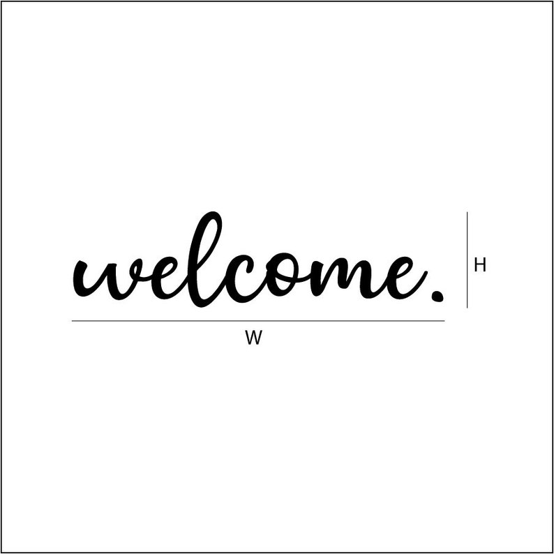 Front Door Decal Welcome Sign Entryway Welcome Decal - Etsy