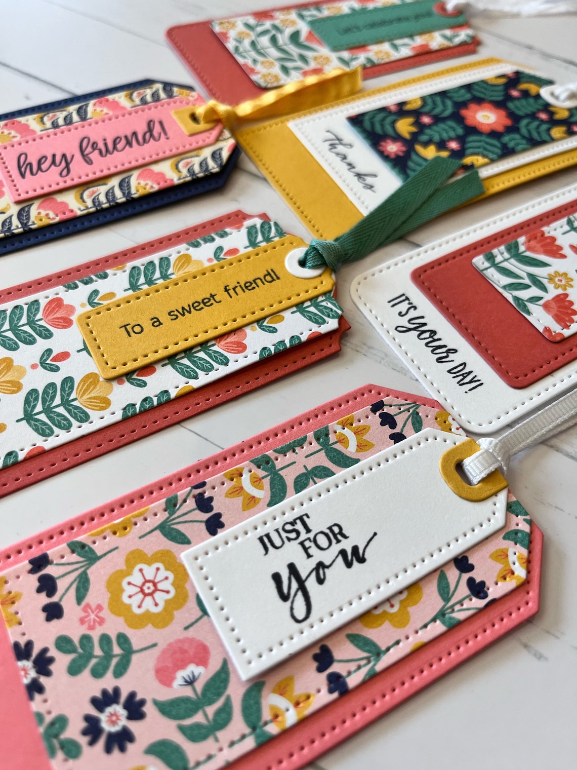 Gift Tags for Many Occasions Stampin up Tags Handmade Gift - Etsy