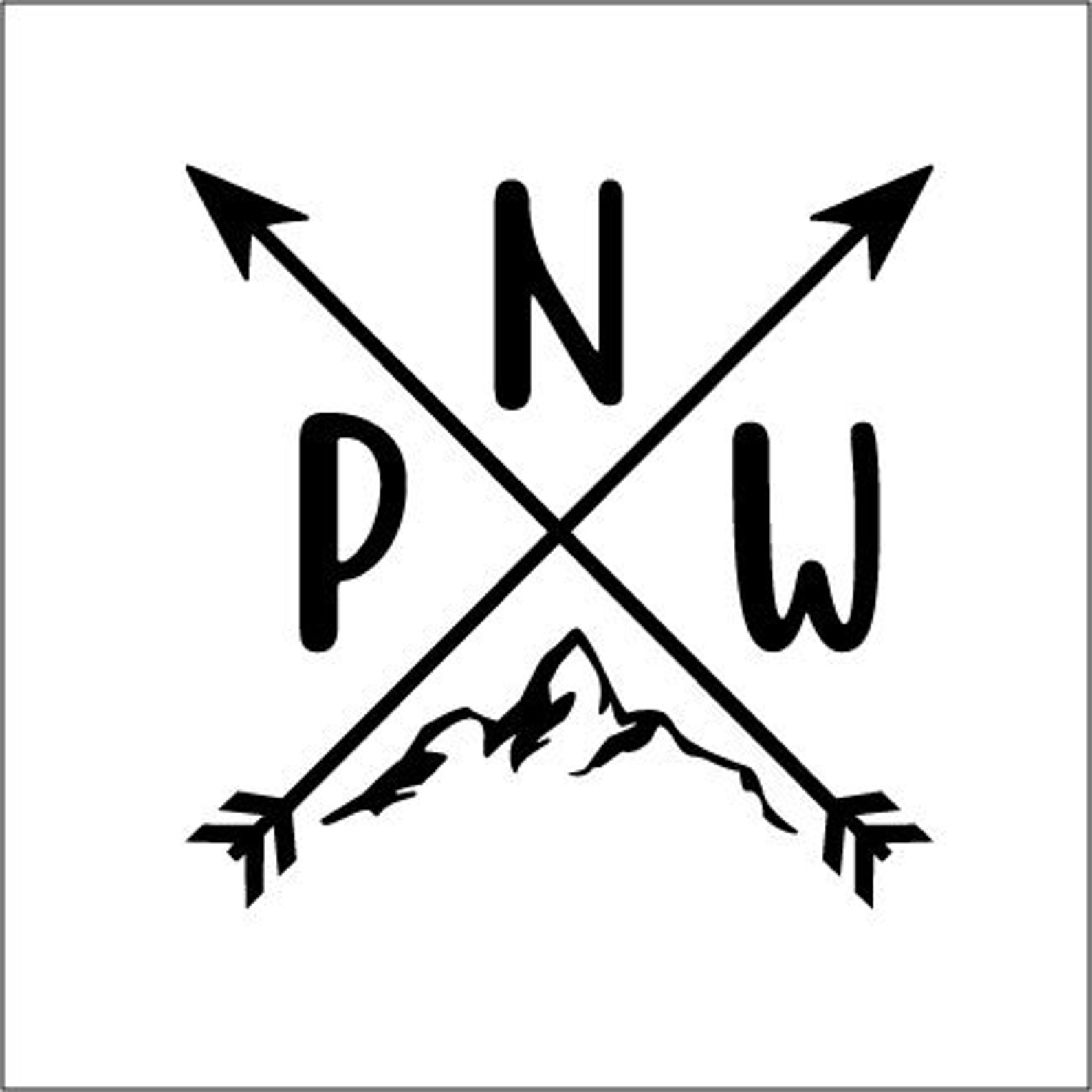 PNW Decal PNW Sticker Pacific Northwest Decal Pacific - Etsy