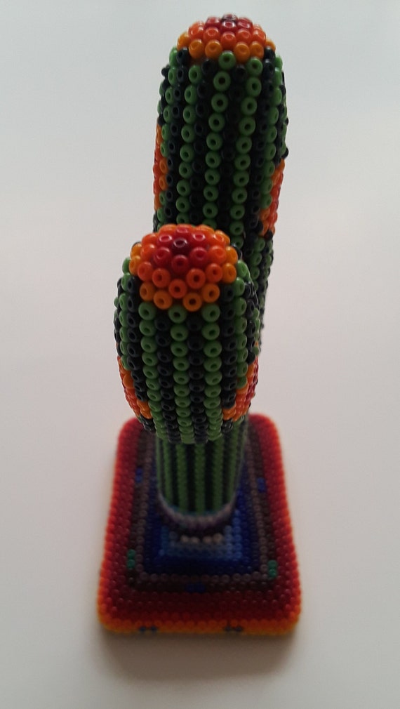 Art Objects Sculpture Beaded Cactus Sculpture Genuine Huichol etna.com.pe