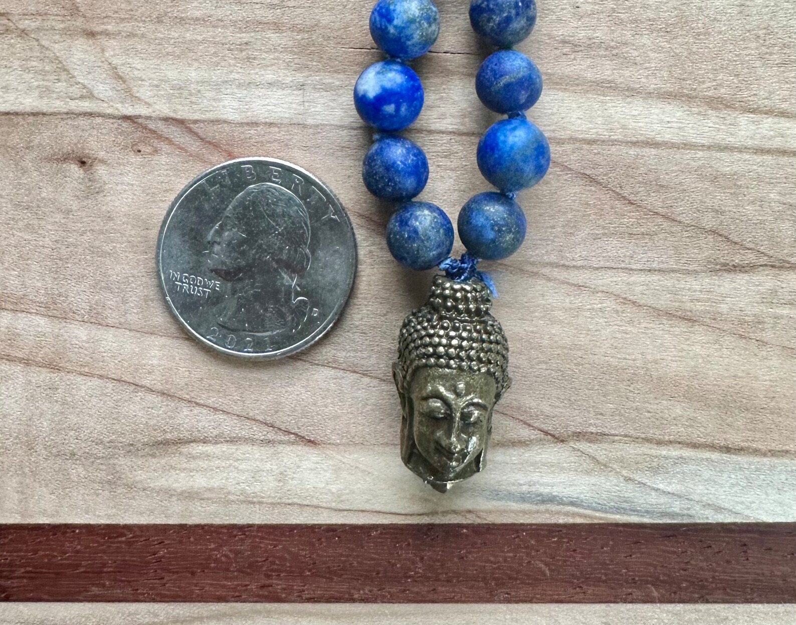 Bluesy Buddha Mala-hand Knotted Mala With Genuine Lapis Lazuli - Etsy