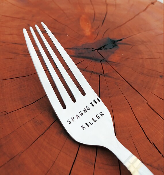 Spaghetti Killer Fork. Hand Stamped Fork and Unique Gift Idea. | Etsy