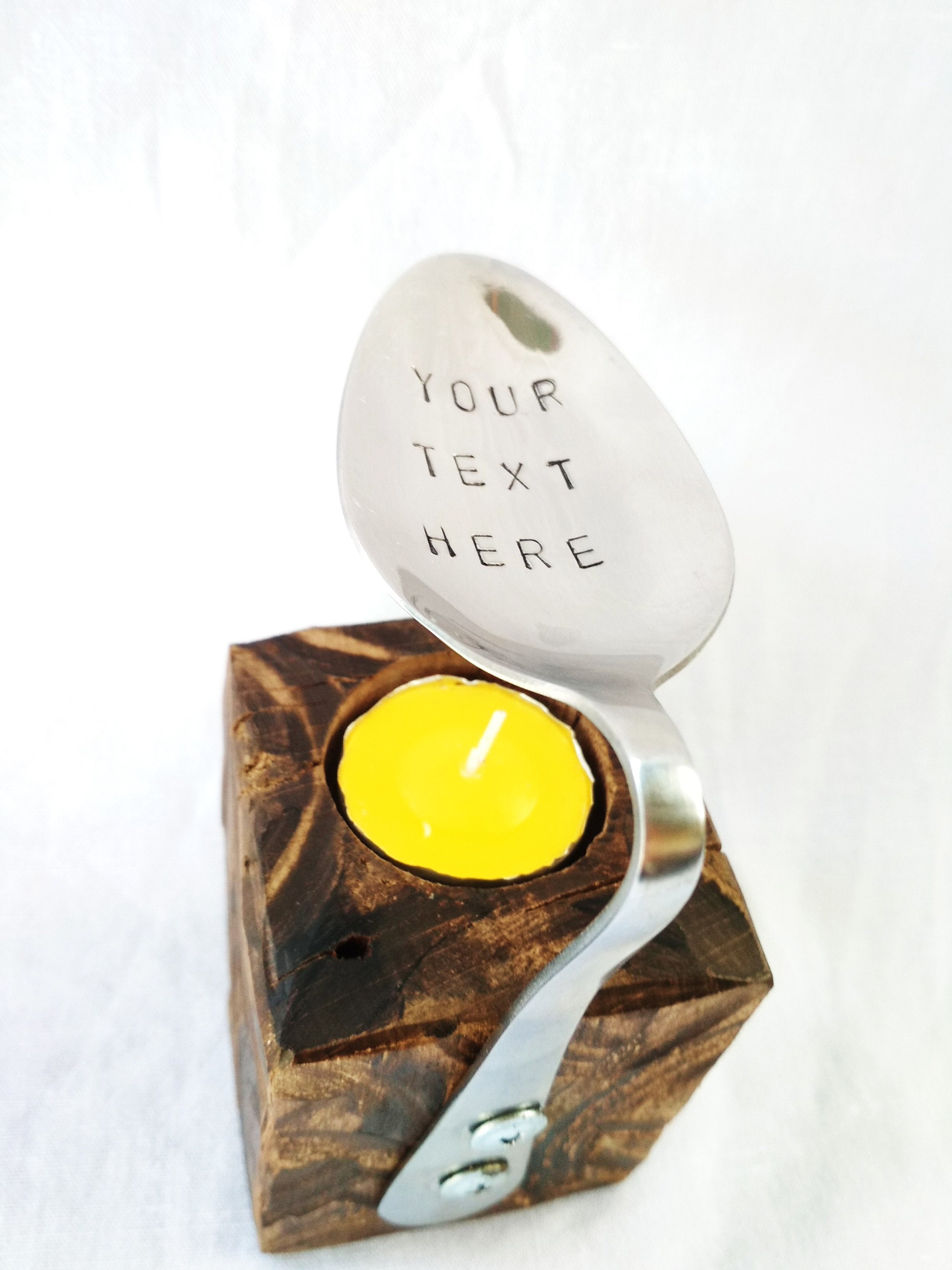 Spoon Oil Burner. Reclaimed Rustic Wood Unique Hygge - Etsy