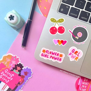 Girl Power Sticker Sheet, 90s Sticker Pack, Cute Stickers, Girls Rule ...