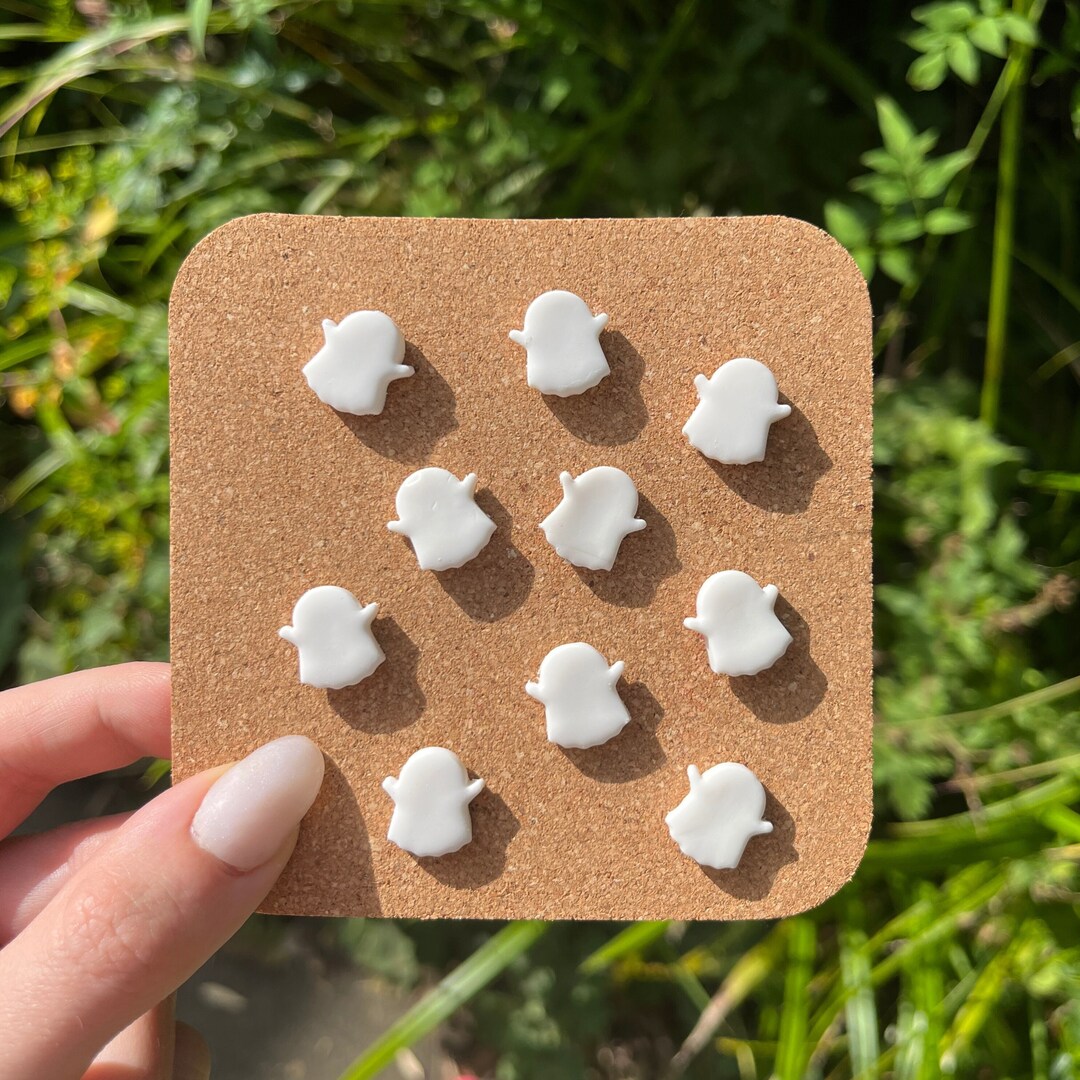 Ghost Magnet Set or Drawing Pins, Halloween Push Pins, Handmade Polymer ...