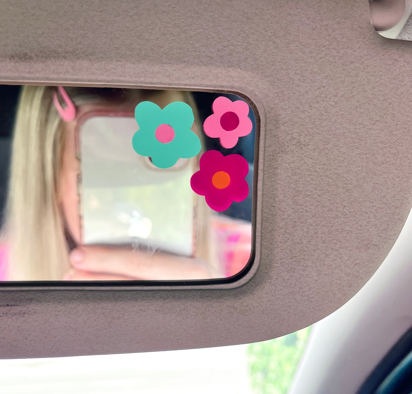 Retro Flower Mirror Decal Car Sticker Mirror Sticker Mirror - Etsy