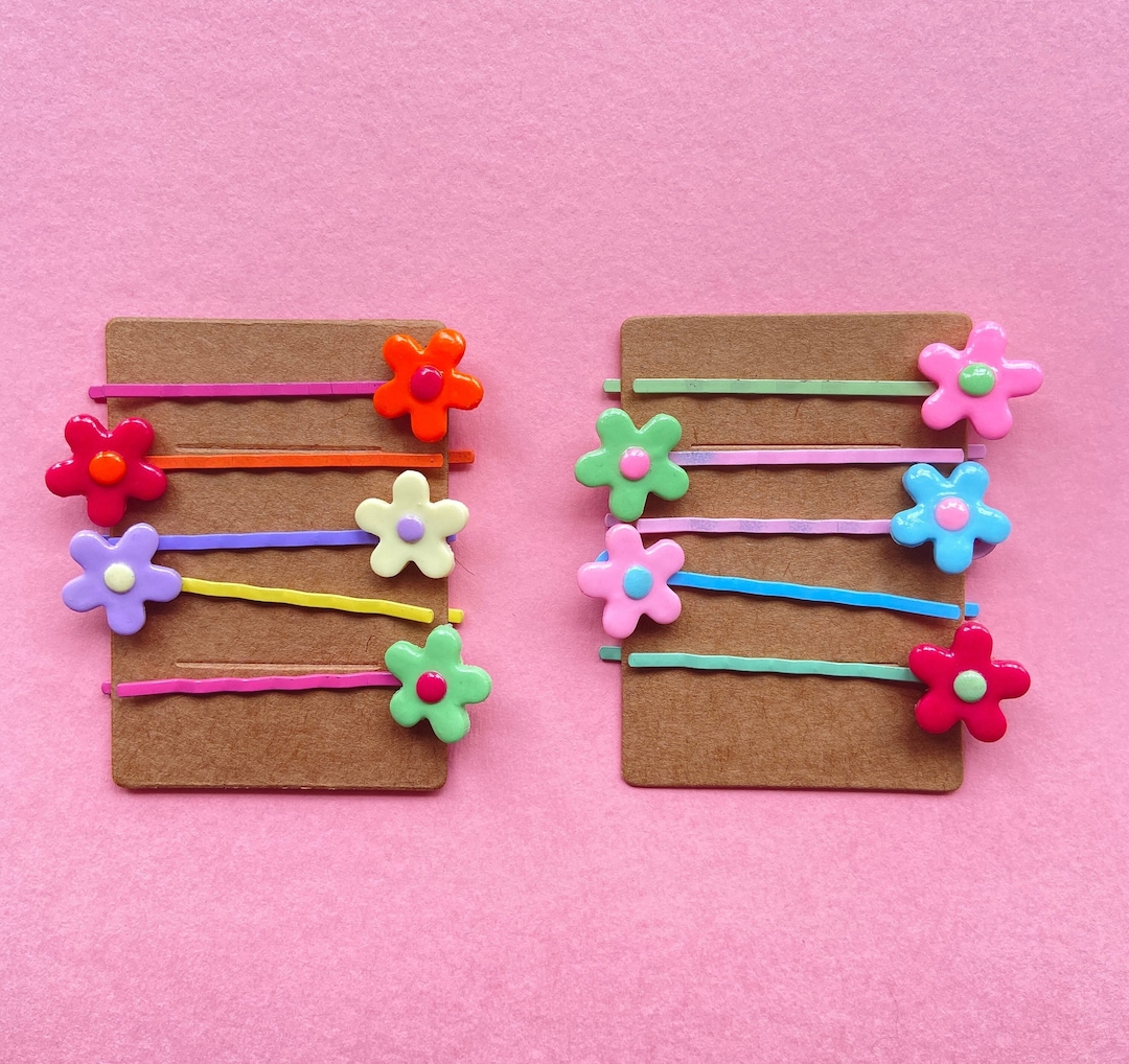 Retro Flower Hair Clips 10pcs/4pcs/2pcs, Y2k Hair Pins, 60s 70s 90s ...