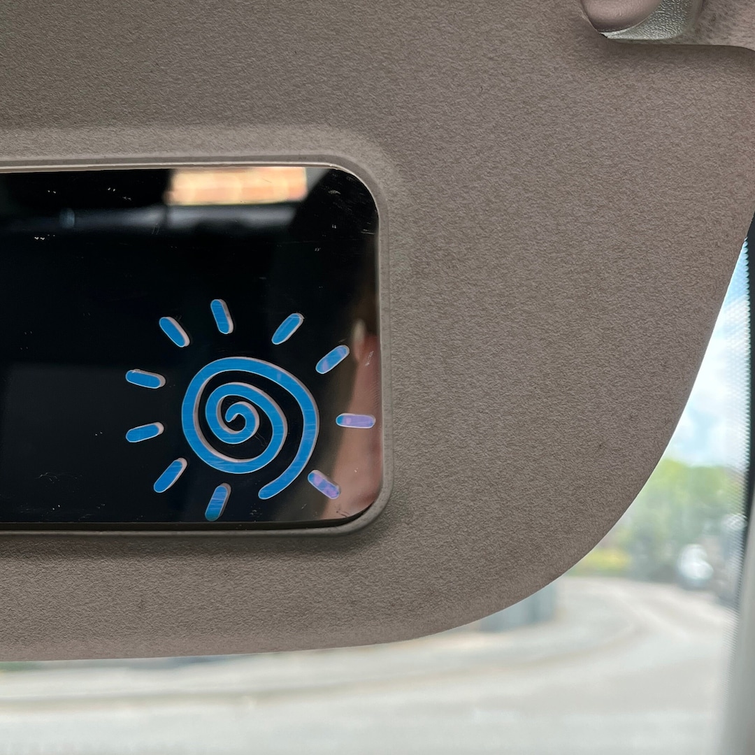 Spiral Sun Mirror Decal, Car Sticker, Mirror Sticker, Mirror Decal, Car ...