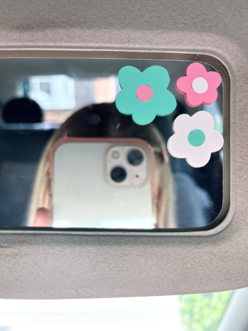 Retro Flower Mirror Decal Car Sticker Mirror Sticker Mirror - Etsy