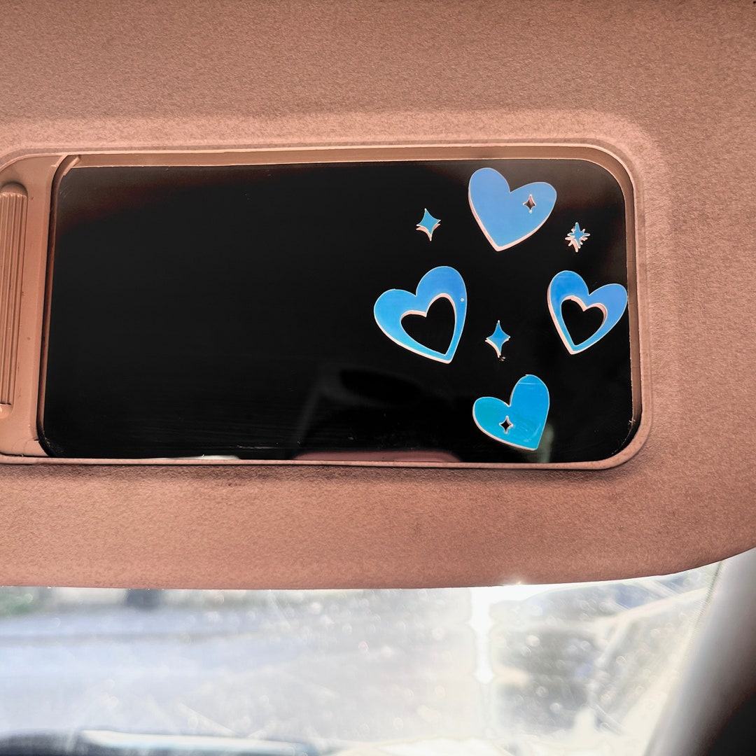 Heart Sparkle Mirror Decal, Car Sticker, Mirror Sticker, Mirror Decal ...