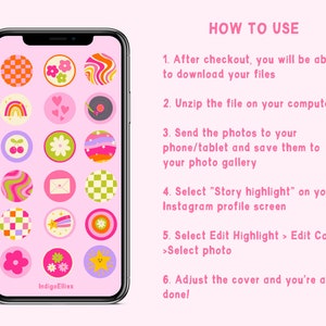 40 Retro Groovy Instagram Highlight Covers, Aesthetic IG Story ...