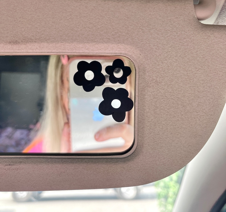 Retro Flower Mirror Decal Car Sticker Mirror Sticker Mirror - Etsy