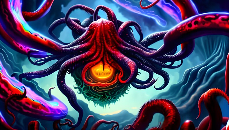 Kraken Cthulu Azathoth Outer Elder God Instant Digital Art - Etsy