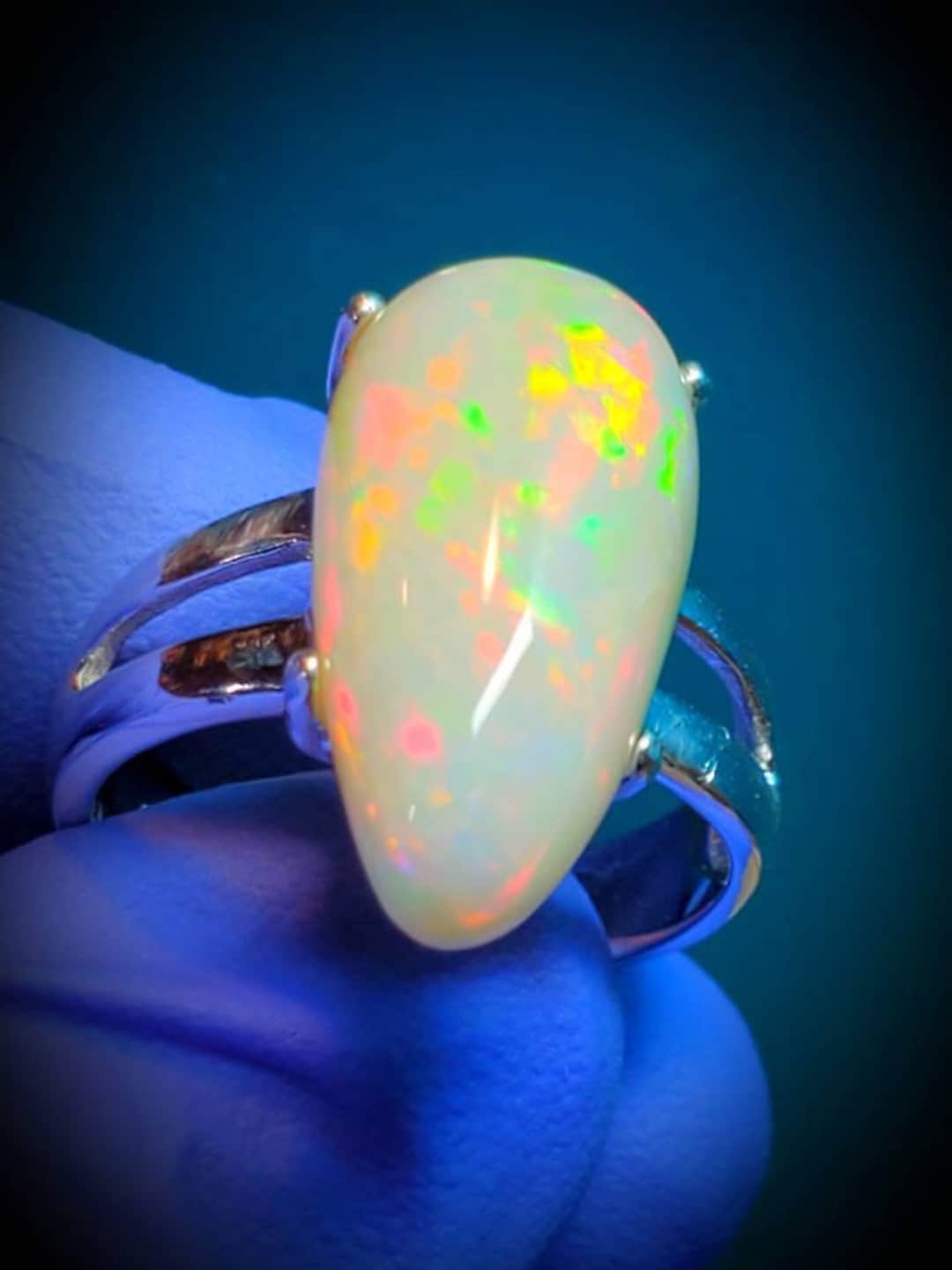 Opal Ring, Big Opal Ring, Natural Opal, Large Opal, Opal, Authentic ...