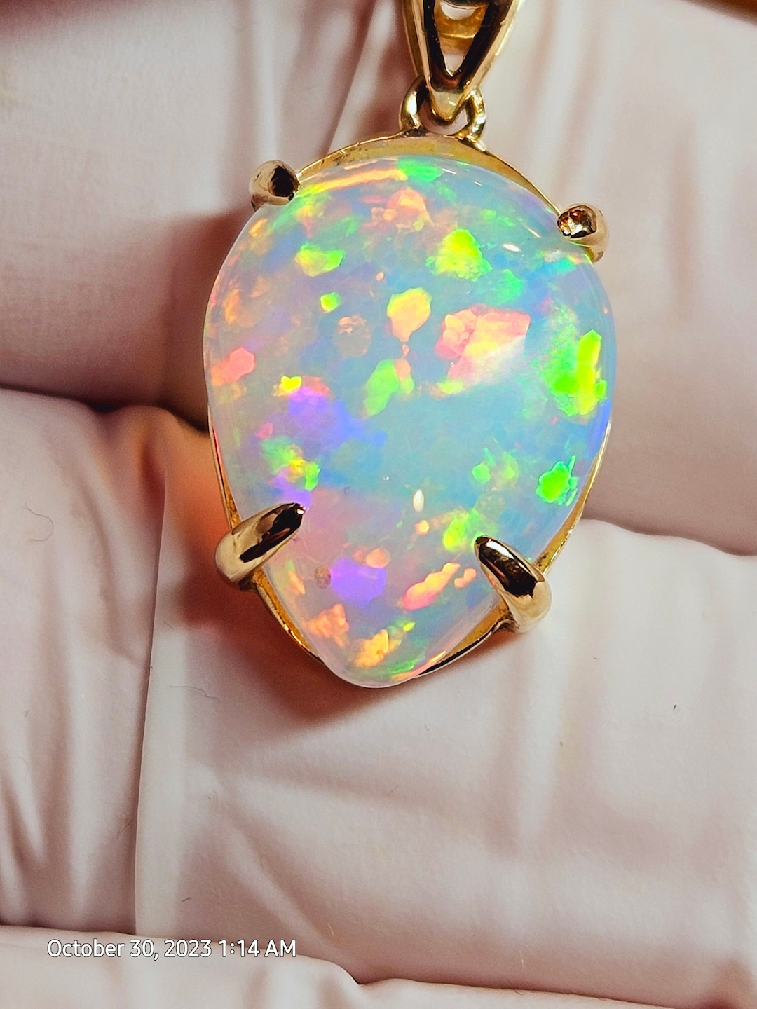 Necklace, Naturally Beautiful Opal, 14k Opal Necklace, Gold Pendant ...