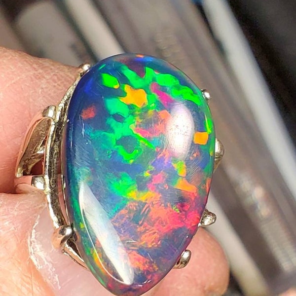 Genuine Opal Ring - Etsy