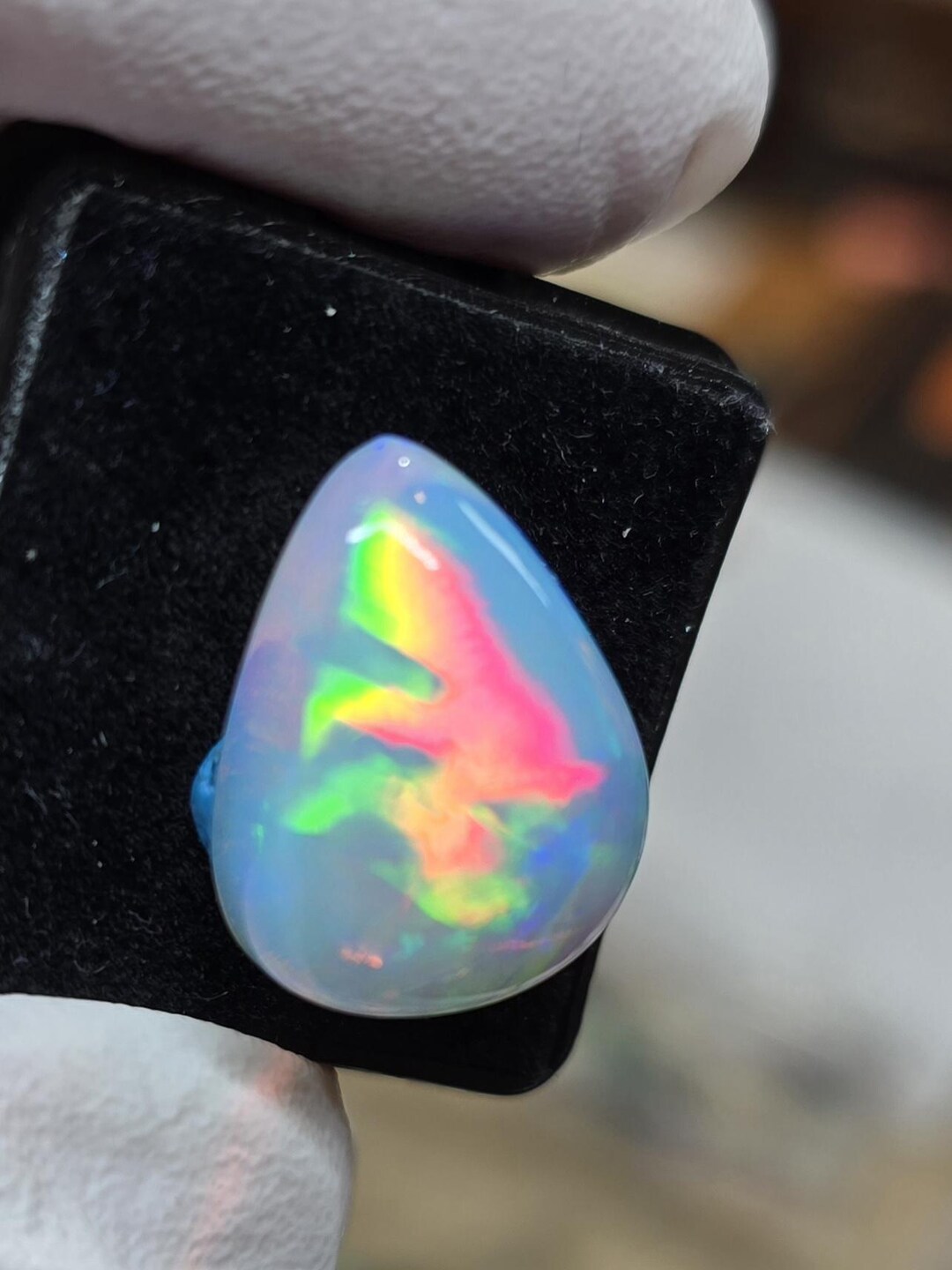 14k Solid Gold Rainbow Opal Ring or Necklace - Custom Gemstone Jewelry ...