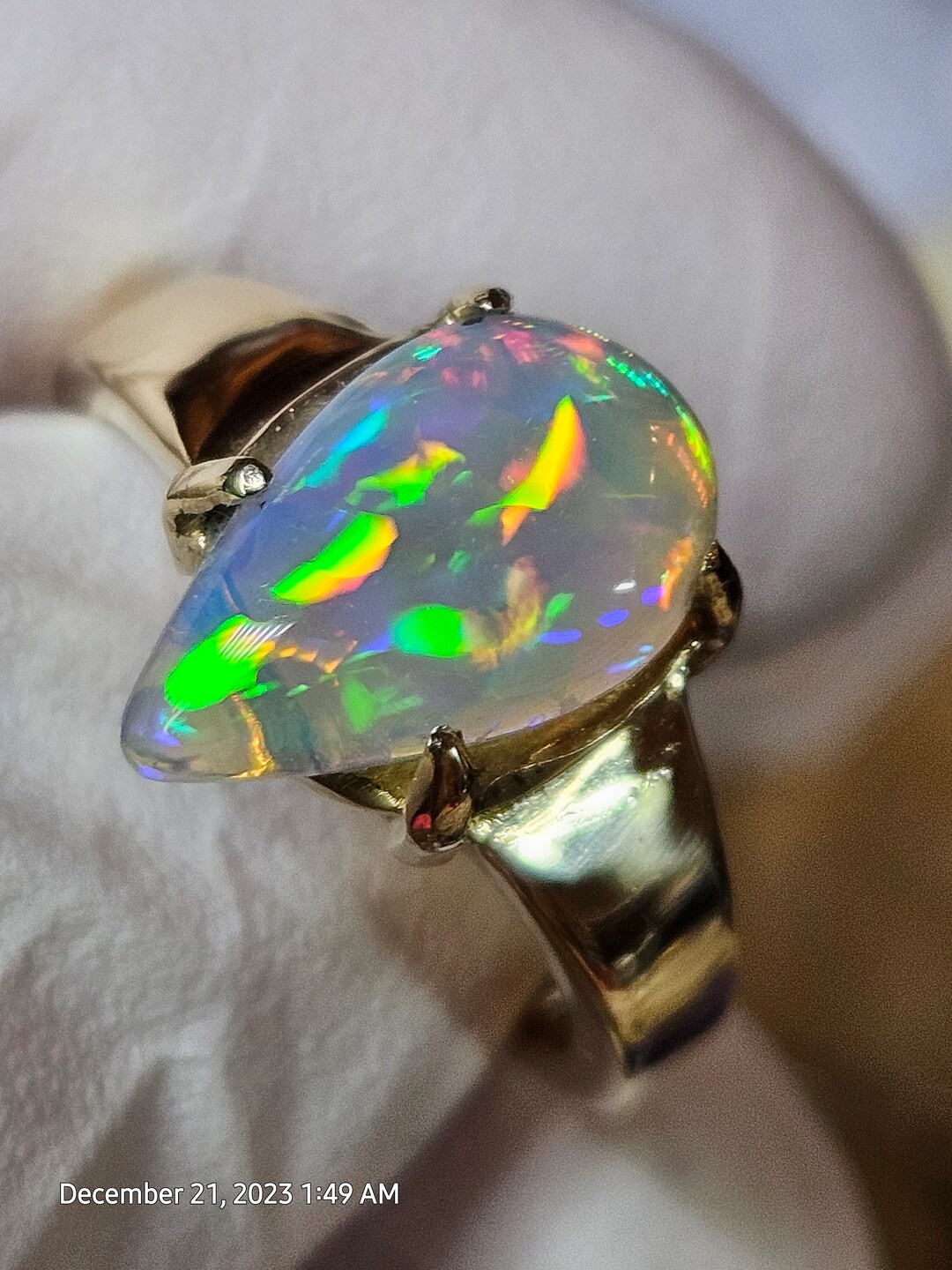 Opal Ring, Blue Opal, Opal Ring, Natural Opal Ring, Engagement Ring ...