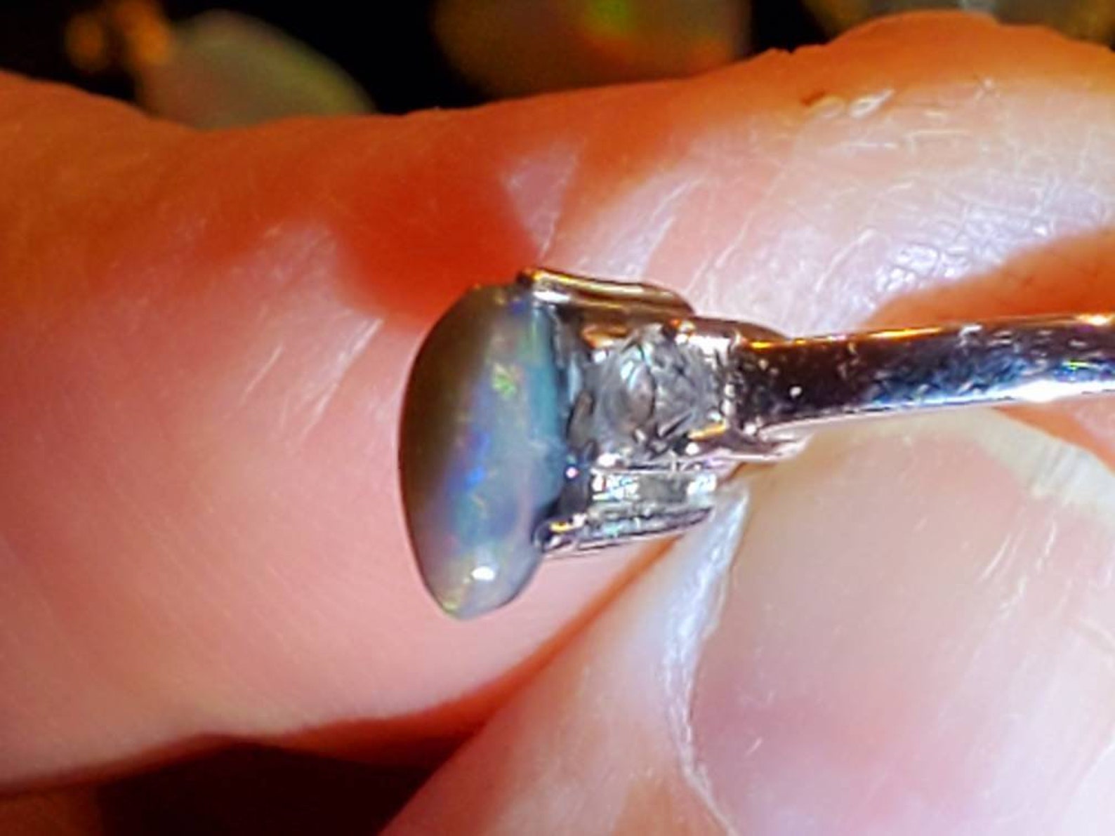 Opal Ring, Ring,opal Engagement Ring, Black Opal Ring, Opal Wedding ...