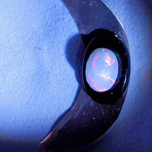 Opal Moon Necklace, Moon and Stars Pendant, Opal Necklace, Opal Pendant ...