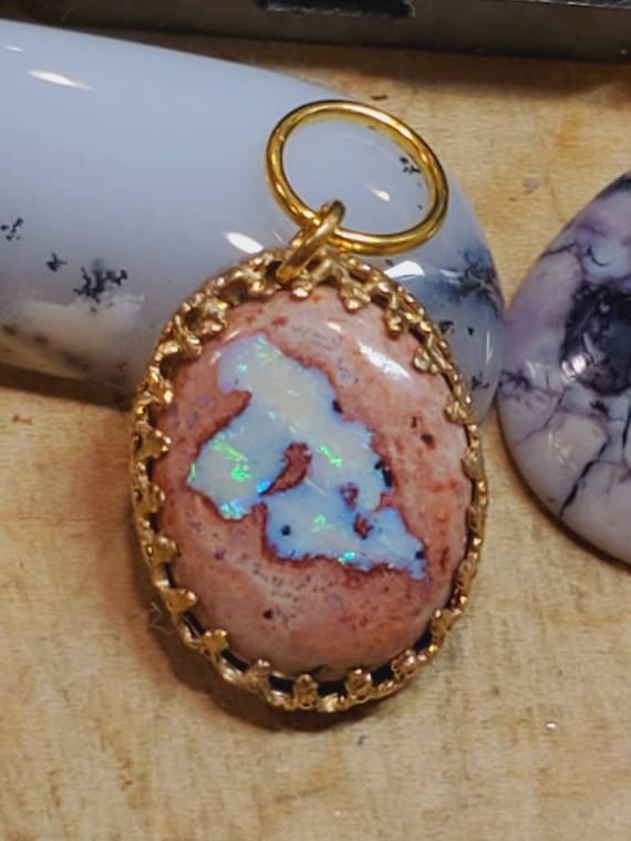 Opal Pendant Mexican Cantera Opal Pendant Colgante De | Etsy
