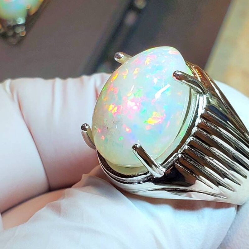 Mens Opal Ring - Etsy