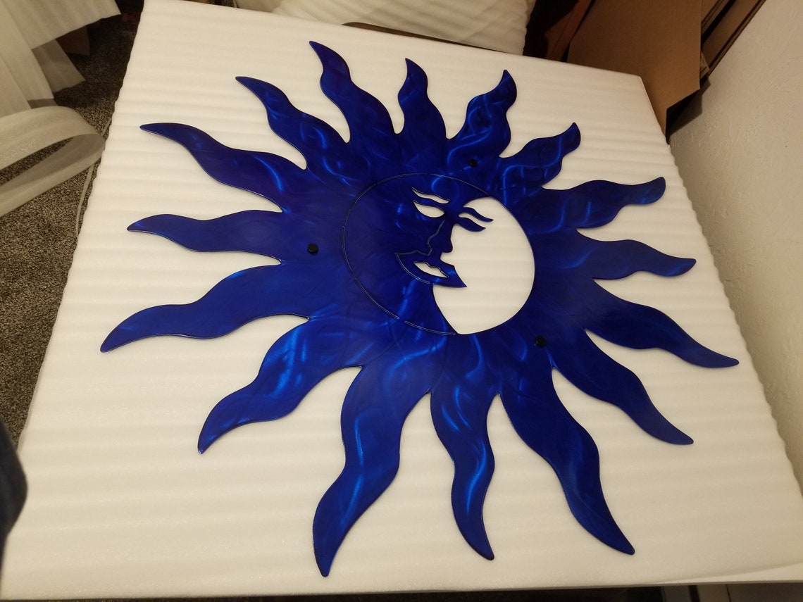 Metal Wall Art Large Sun Wall Art Metal Celestial Wall Decor | Etsy