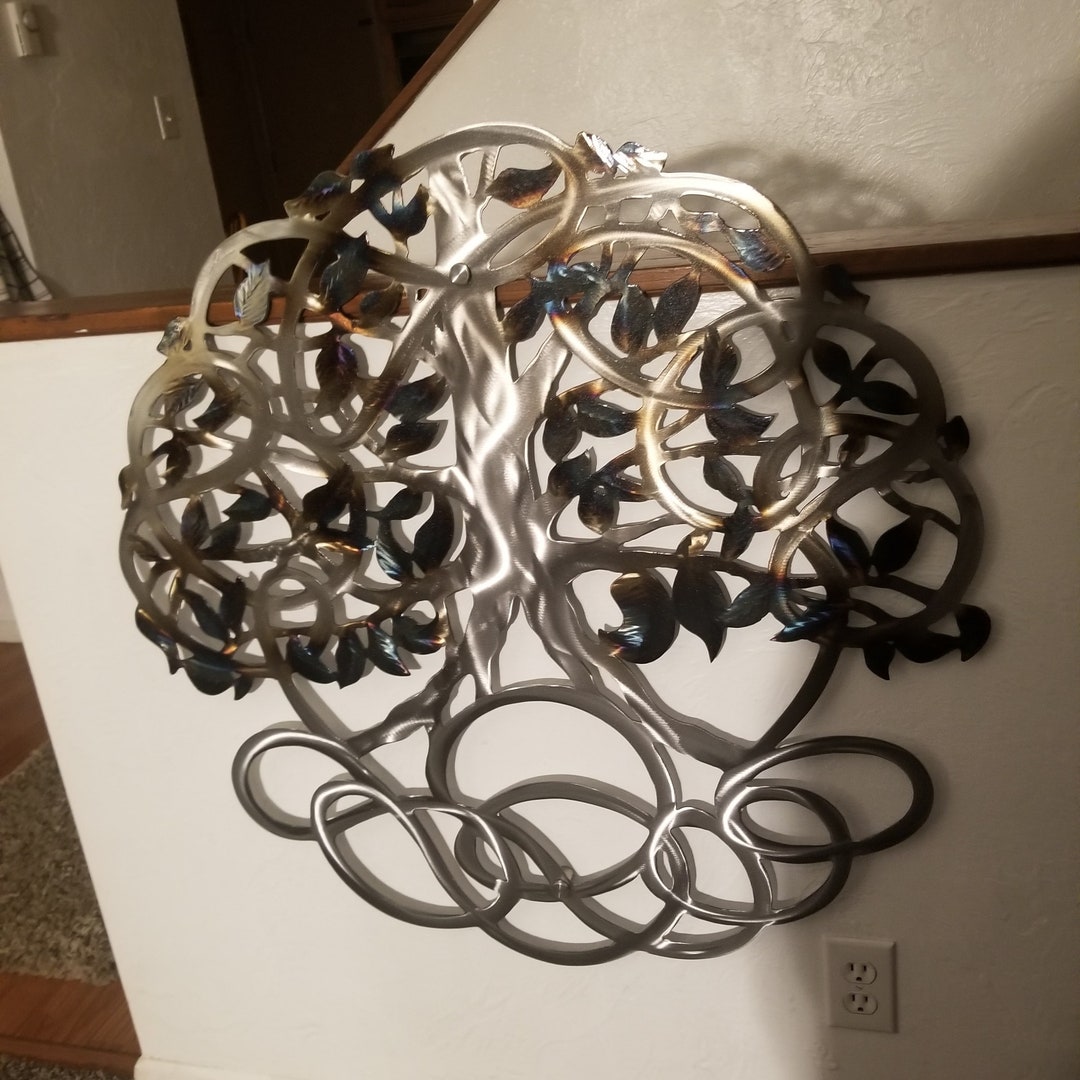 Large Tree of Life Metal Wall Hanging Decorative Art Outdoor ETSY Metal ...