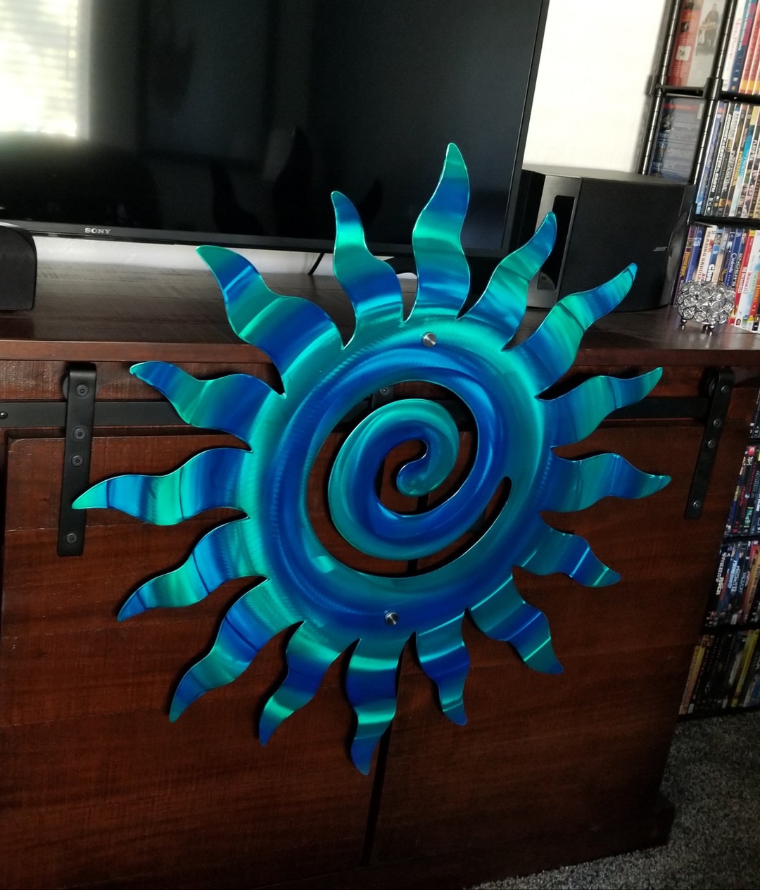 Metal Wall Art Accent Wacky Sun Decor Metal Art | Garden Decor ...