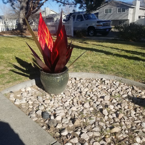Metal Agave Yard Art - Etsy