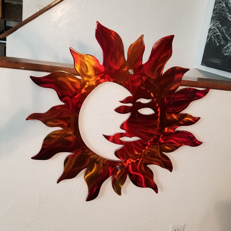 Large Metal Sun Wall Art - Etsy