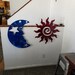 Metal Sun Wall Hanging Art Sun and Moon Home Decor Hallway Bedroom ...